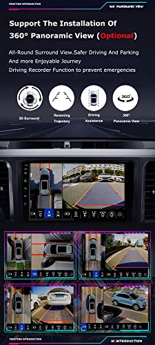 9" Android 10 Car Stereo GPS Carplay Head Unit Bluetooth Multimedia Player for Dodge Journey 2011-2020 Android Auto Audio Video Player Touch Screen Car Radio, Mirror Link GPS Navigation DSP USB