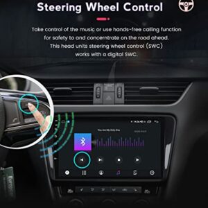 8-Core 2+32GB IPS Touch Screen Car Stereo for Toyota Highlander 2007 2008 2009 2010 2011 2012 2013 Bluetooth Car Radio Built-in Apple Carplay Android Auto GPS Navigation SWC DSP Head Unit