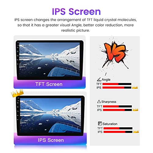 8-Core 2+32GB IPS Touch Screen Car Stereo for Toyota Highlander 2007 2008 2009 2010 2011 2012 2013 Bluetooth Car Radio Built-in Apple Carplay Android Auto GPS Navigation SWC DSP Head Unit