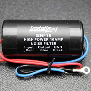 (1) Noise Filter 10 AMPS 12V HUM Filter Noise Engine Suppressor Wire IBNF10