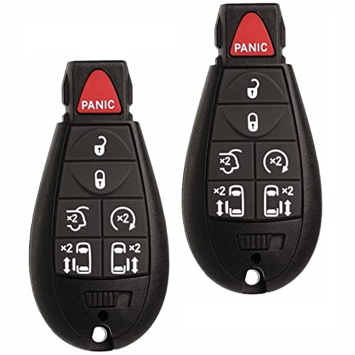 Keyless Entry Remote Control Key Fob FOBIK Replacement Fits for Dodge Grand Caravan 2008-2020 Chrysler Town Country Volkswagen Routan IYZ-C01C M3N5WY783X 56046709