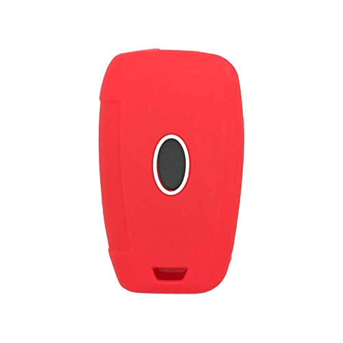 SEGADEN Silicone Cover Protector Case Holder Skin Jacket Compatible with HYUNDAI 3 Button Flip Remote Key Fob CV2156 Red