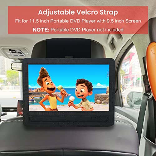 Portable DVD Player Headrest Mount Holder Car Headrest Mount Holder Strap Case for Swivel & Flip Style Portable DVD Player with 9 inch to 9.5 inch Screen (XCZB-9)