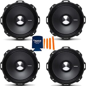 rockford fosgate pps4-6 6.5″ 800w 4-ohm impedance mid-range car speakers 4 pack with fiber reinforced paper cone and stamp cast aluminum frame