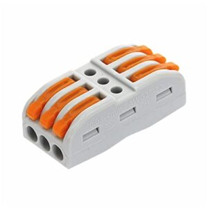 kavju spl-3 wiring cable connector 32a/250v conductor terminal block threader splitter 0.08-2.5mm (color : 5pcs)