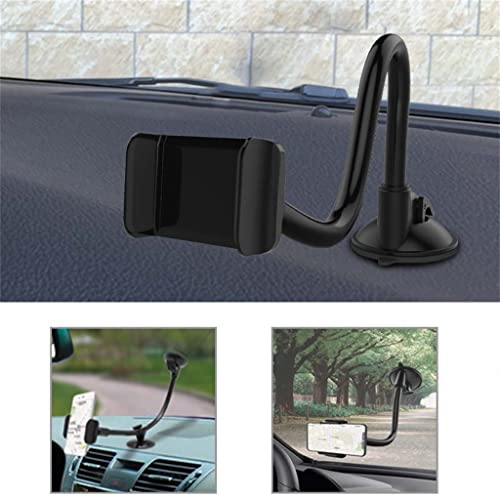 XBWEI Long Arm Windshield Dashboard Mobile Cellphone Car Mount Bracket 360 Rotation Adjustable Holder Car Mount Holder