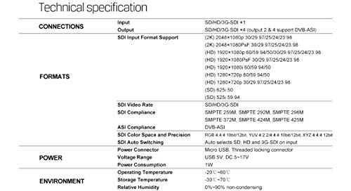 AVMATRIX SD1141 1x4 3G-SDI Reclocking Distribution Amplifier; Automatically Detects SD, HD and 3G-SDI; 4 Buffered and Re-clocked Outputs; 3G/HD/SD-SDI Multi-rate Signal Processing