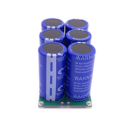 caralin 6Pieces 2.7V 120F Super Farad Capacitor Double Row with Protection Board 16V 20F