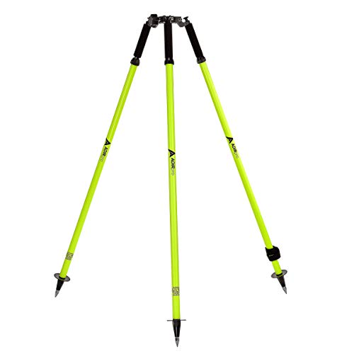 AdirPro 2M Two-Piece GPS Rover Rod (Red) & AdirPro Surveying Tripod for Prism (Green) Bundle