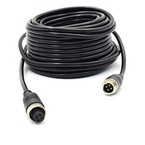 yasoca 16ft 5m car video extension cable 4-pin aviation waterproof shockproof for cctv rearview camera truck trailer camper bus motorhome vehicle backup monitor system