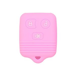 segaden silicone cover protector case holder skin jacket compatible with ford lincoln mazda mercury 3 button remote key fobs fcc cwtwb1u345 cwtwb1u331 gq43vt11t cv2715 pink