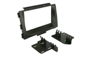 scosche ka2420ddb compatible with 2015-19 kia sedona iso double din dash kit black