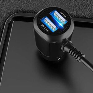 Dash Cam Charger 2023 Upgraded Micro USB Car Charger with Dual USB Port Compatible with, Rexing, Byakov, AKASO, Crosstour, Trekpow, Pruveeo, OldShark, Garmin and Most Other Dash Cam(11.5ft)