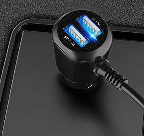 Dash Cam Charger 2023 Upgraded Micro USB Car Charger with Dual USB Port Compatible with, Rexing, Byakov, AKASO, Crosstour, Trekpow, Pruveeo, OldShark, Garmin and Most Other Dash Cam(11.5ft)