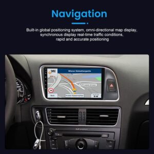 Car Radio Stereo for Audi Q5 2010-2018, Biorunn Android 11 9 inch Octa Core Car GPS Wireless Carplay Android Auto Head Unit Navigation IPS Touchscreen Support BT FM AM RDS, 4GB RAM 64GB ROM