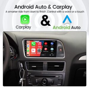 Car Radio Stereo for Audi Q5 2010-2018, Biorunn Android 11 9 inch Octa Core Car GPS Wireless Carplay Android Auto Head Unit Navigation IPS Touchscreen Support BT FM AM RDS, 4GB RAM 64GB ROM