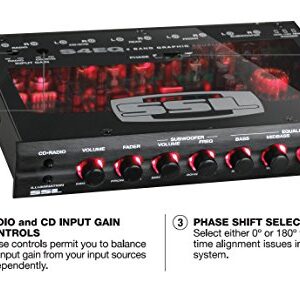 Sound Storm Laboratories S4EQ 4 Band Pre Amp Car Equalizer with Gold Plated Front Rear and Subwoofer Outputs