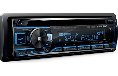 Alpine CDE-175BT, Single-Din CD Car Stereo W/Bluetooth, USB & Auxiliary Input (Replaces CDE-163BT)