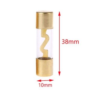 ESUPPORT 5 X 100A AGU Fuse 10X38mm Car Audio Power Safety Protect Glass Tube Gold Plated Radio Refit AMP Amplifier