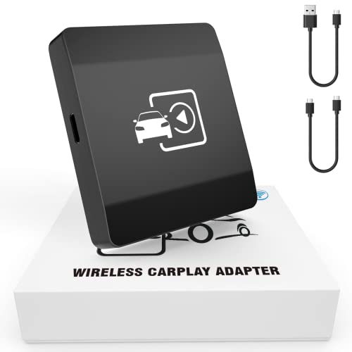 Wireless CarPlay Adapter, Auformer 2023 Apple Carplay Wireless Dongle for iPhone - Plug & Play, 5.8Ghz WiFi, Easy to Install, Free Online Update, Carplay Wireless Adapter for OEM Wired CarPlay Cars