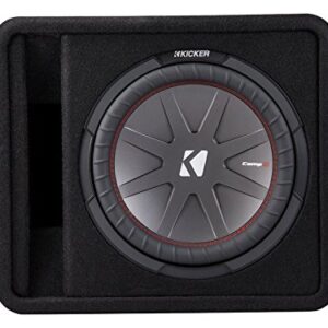 KICKER 43VCWR122 12" CompR Sub 2 Ohm Loaded Subwoofer Sub Box Enclosure (Renewed)