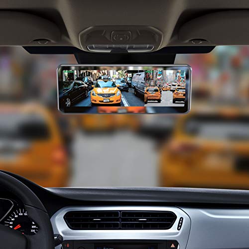 Master Tailgaters 8" OEM Frameless Rear View Mirror with 7" LCD Screen | Rearview Universal Fit Mount | 4 Video Inputs | Auto Adjusting Brightness LCD | Anti Glare | Full Original Mirror Replacement