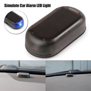 Solar Power Dummy Car Alarm Blue LED Light Simulate Imitation Security System Warning Anti-Theft Flash Blinking Lamp