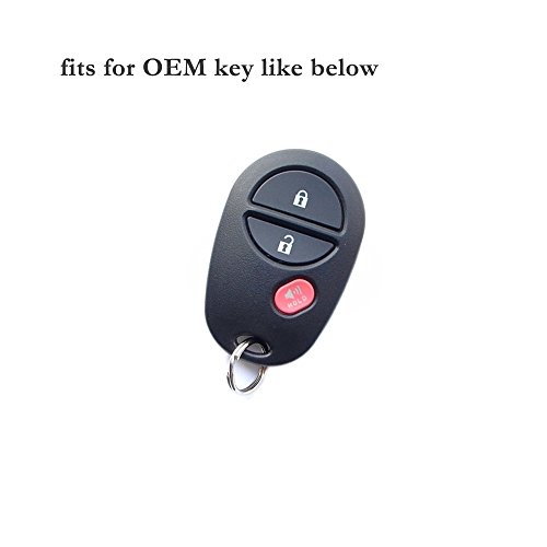 SEGADEN Silicone Cover Protector Case Holder Skin Jacket Compatible with TOYOTA 3 Button Remote Key Fob CV2409 Red