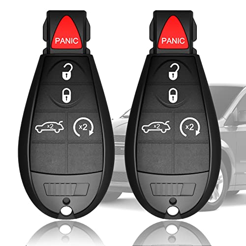 Keyless Entry Remote Key Fob Uncut Replacement fits for Chrysler 300 2008-2013/ Dodge Charger Durango Challenger 2008-2015 Series FCCID: M3N5WY783X (433MHz)