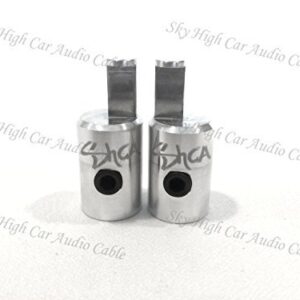 Pair of Sky High Car Audio 1/0 Gauge to 4 Gauge Amp Input Reducers