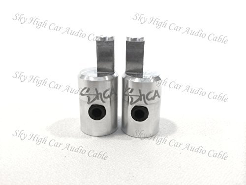 Pair of Sky High Car Audio 1/0 Gauge to 4 Gauge Amp Input Reducers