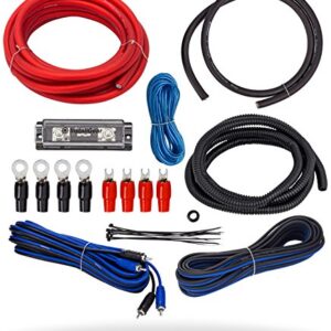 InstallGear 4 Gauge Amp Wiring Kit | Amp Kit with Amplifier Installation Wiring True Spec and Soft Touch Wire | 4 Gauge Wire, Amplifier Wiring Kit, Sub Wiring Kit