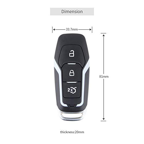 EASYGUARD EC002-FO2-NS Smart Key Passive keyless Entry Kits with Push Start Button Remote Start Password keypad Entry DC12V