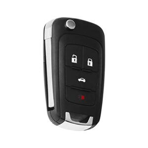 xinxusong 1pcs car key fob keyless flip entry remote oht01060512 4-btn compatible with allure camaro terrain cruze equinox impala lacrosse regal encore kr55wk50073