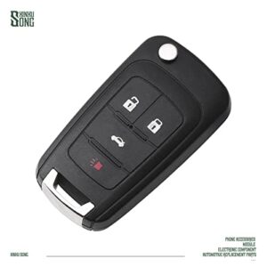 XINXUSONG 1Pcs Car Key Fob Keyless Flip Entry Remote OHT01060512 4-btn Compatible with Allure Camaro Terrain Cruze Equinox Impala Lacrosse Regal Encore KR55WK50073