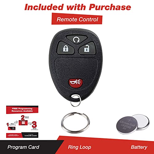 KeylessOption Keyless Entry Remote Control Car Key Fob Replacement for 15913421 with Key