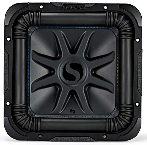 KICKER 44L7S104 Car Audio Solo-Baric 10" Subwoofer Square L7 Dual 4 Ohm Sub (Renewed)