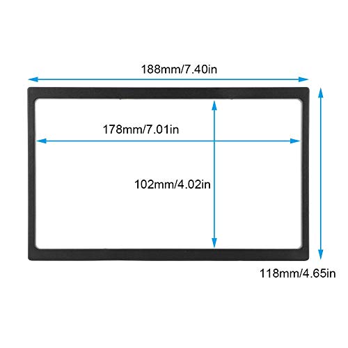 Terisass Double DIN Installation Dash Kit 7in PST Thick Car Stereo Radio Mount Frame Trim DVD Navigation Frame Universal for 178x102MM