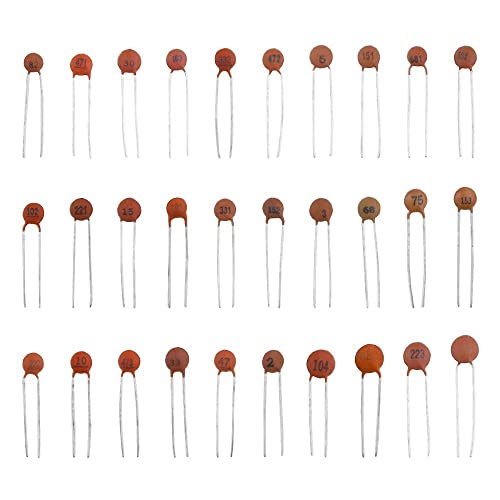 XINGYHENG 600Pcs 30 Value 50V Ceramic Capacitors (Range 2pF to 100nF) Assortment Kit Set for DIY Project (Each 20pcs)