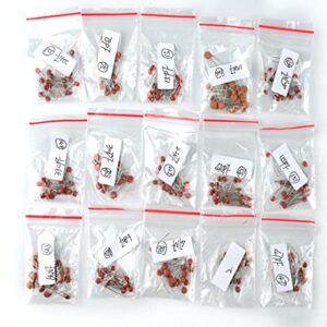 XINGYHENG 600Pcs 30 Value 50V Ceramic Capacitors (Range 2pF to 100nF) Assortment Kit Set for DIY Project (Each 20pcs)