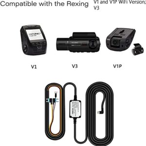 Rexing Smart Hardwire Kit Mini-USB Port for All Rexing Supercapacitor Models - V1-4K, V1P, V3, V2 Pro, V5, S1 Series, V1P Pro Series, Max Series Dash cams,etc