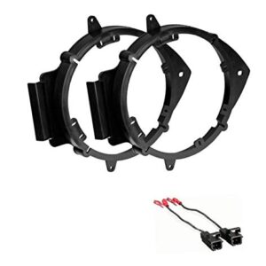 ASC 6+-Inch 6" 6.5" 6.75" Car Speaker Install Adapter Mount Bracket Plates and Speaker Wire Connectors for Select GM Chevrolet GMC Pontiac Saturn Vehicles - Compatible Vehicles Listed Below