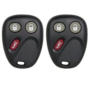 keyless2go replacement for keyless entry envoy trailblazer ascender bravada myt3x6898b – 2 pack