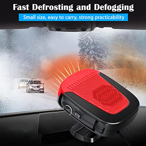 Car Heater, Portable Car Heater 12V 150W Car Windshield Defogger Fast Heating & Cooling Fan 2 in 1 Modes Fast Demisting Defroster for Cars SUV Truck and Trailer (Gray)