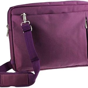 Navitech Purple Sleek Water Resistant Travel Bag - Compatible with Bush 10" Portable in - Car DVD Player