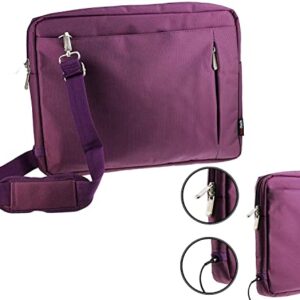 Navitech Purple Sleek Water Resistant Travel Bag - Compatible with Bush 10" Portable in - Car DVD Player