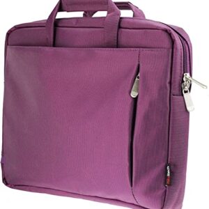 Navitech Purple Sleek Water Resistant Travel Bag - Compatible with Bush 10" Portable in - Car DVD Player