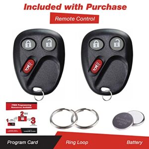 KeylessOption Keyless Entry Remote Control Car Key Fob Replacement for LHJ011 (Pack of 2)