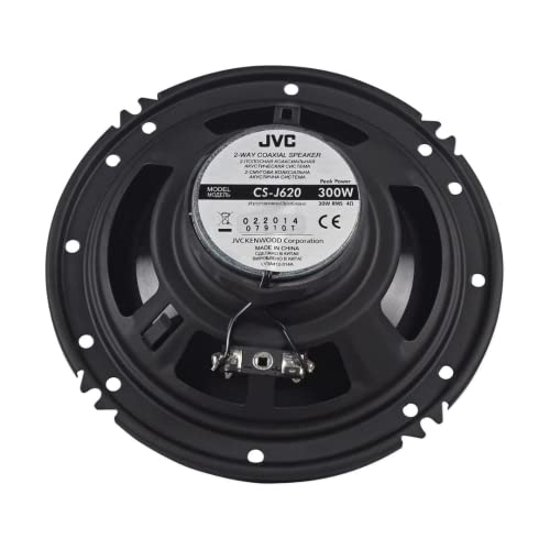 JVC CS-J620 300W 6.5" CS Series 2-Way Coaxial Car Speakers, Set of 2