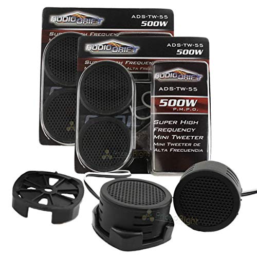 Audio Drift 2 Packs 500 Watts Super High Frequency Mini Tweeters Surface Mount ADS-TW-55